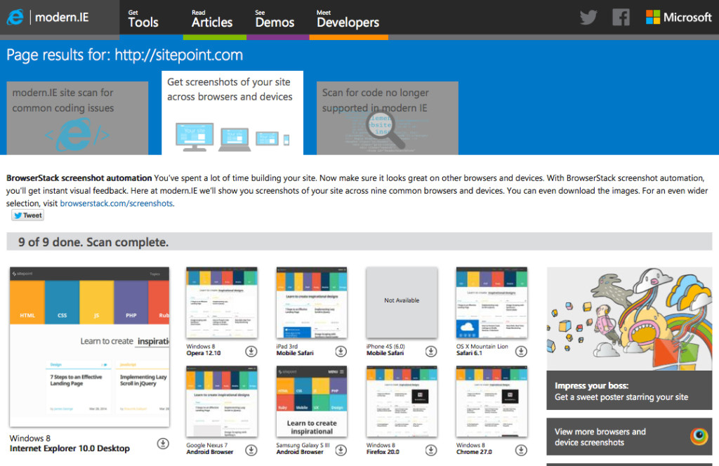 Browser Testing with Modern.IE - SitePoint