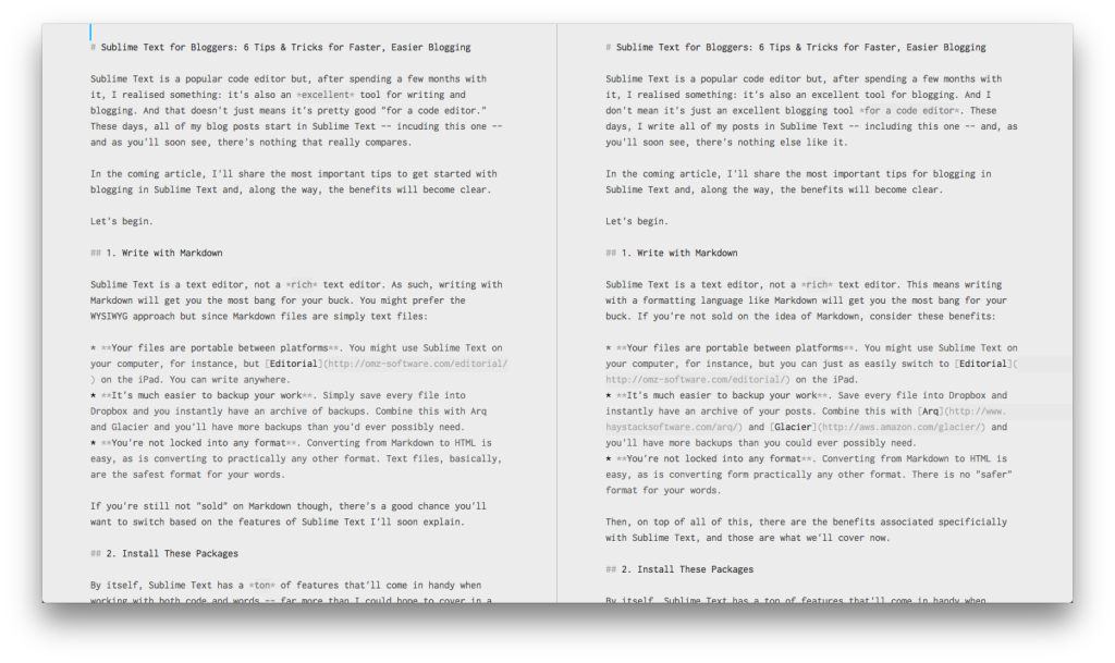 6 Ways to Turn Sublime Text Into the Perfect Blogging Tool — SitePoint