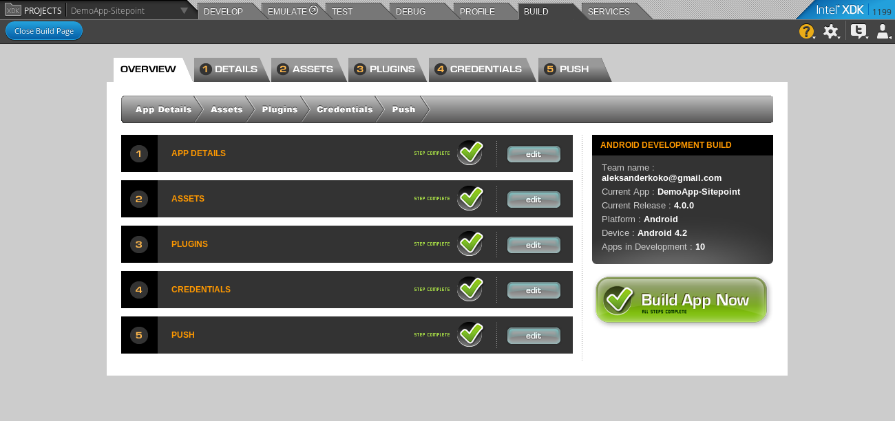 Testing, Debugging and Building Apps with Intel XDK — SitePoint