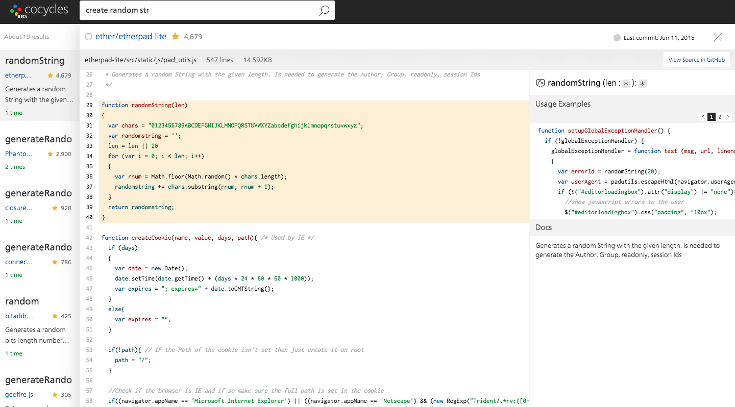 Find JavaScript Code Snippets by Functionality with Cocycles — SitePoint Find JavaScript Code Snippets by Functionality with Cocycles — SitePoint