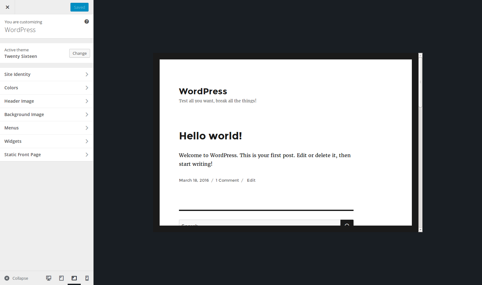 Exploring Responsiveness in the WordPress Theme Customizer — SitePoint