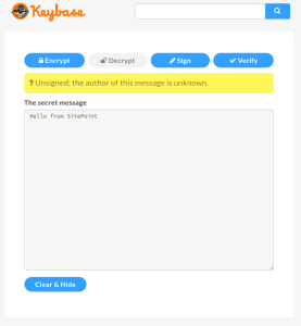 Keybase: Sending, Receiving and Sharing Encrypted Messages — SitePoint
