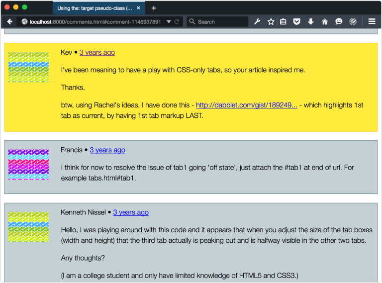 Css Pseudo Classes Not And Target — Sitepoint