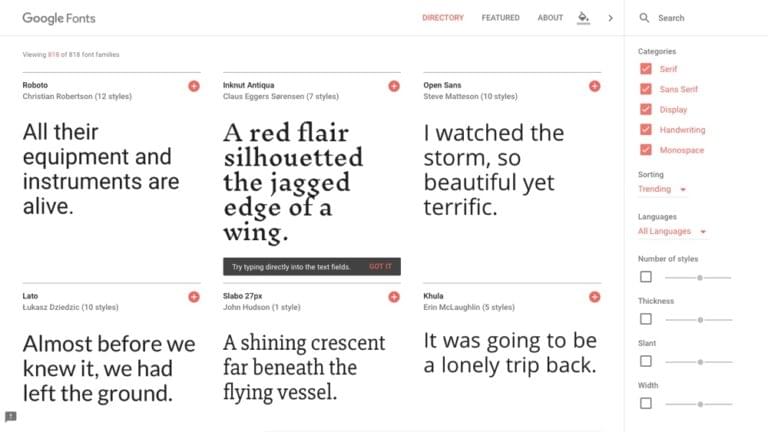 IDEO Font Map: A Faster Way to Find the Best Google Fonts — SitePoint
