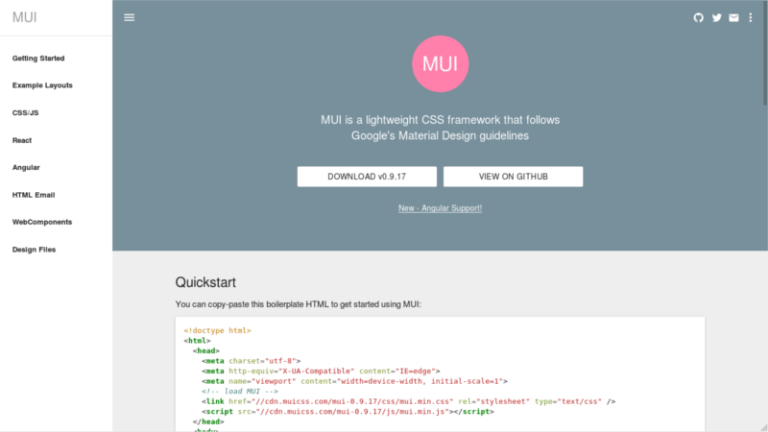 6 Free Material Design CSS Frameworks for 2017 Compared — SitePoint