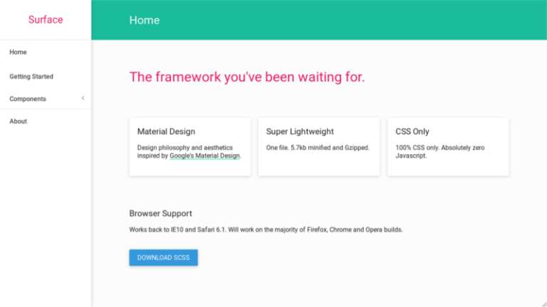 6 Free Material Design CSS Frameworks for 2017 Compared — SitePoint