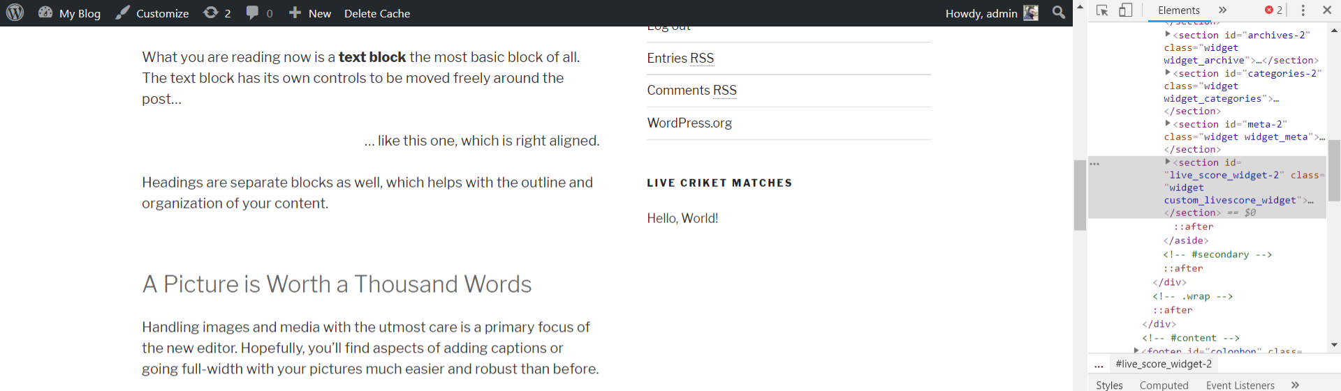 Create A Dynamic Widget In Wordpress In Ten Minutes — Sitepoint
