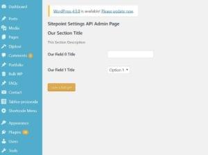 Using the WordPress Settings API to Build a Custom Admin Page — SitePoint