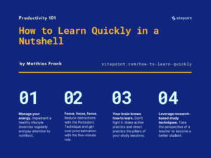 How to Learn Quickly: 10 Proven Ways to Master Any Skill — SitePoint