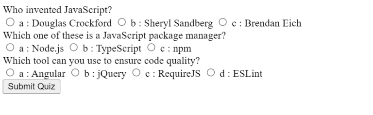 How to Make a Simple JavaScript Quiz: Code Tutorial — SitePoint