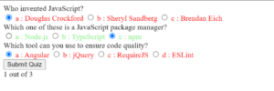 How to Make a Simple JavaScript Quiz: Code Tutorial — SitePoint